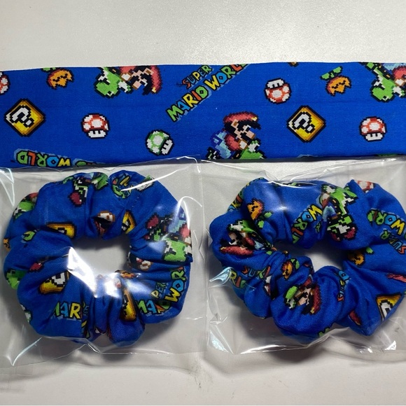 Nintendo Accessories Super Mario Head Band And Scrunches 2x Poshmark