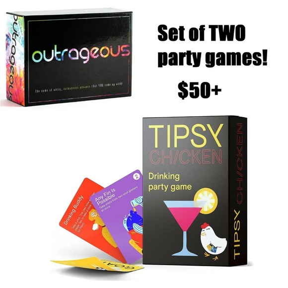 Party Supplies 2 Drinking Games Cards Outrageous Tipsy Chicken Party