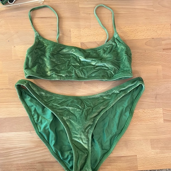 Triangl Swimwear Swim Triangl Bikini Green Velvet Poshmark