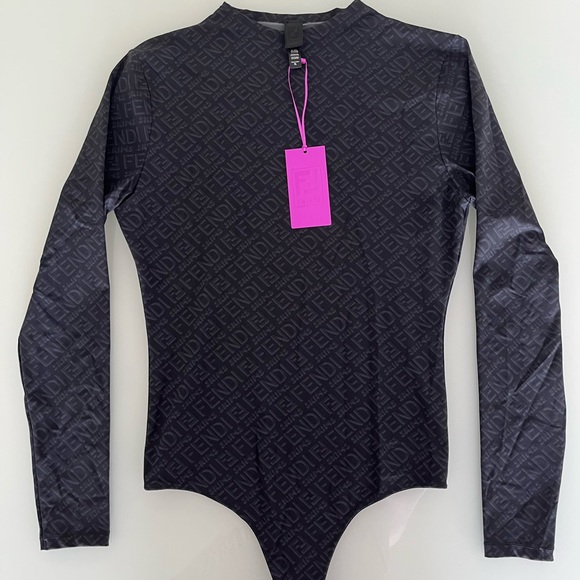 Fendi Tops Fendi X Skims Limited Edition Black Bodysuit Size Xlarge