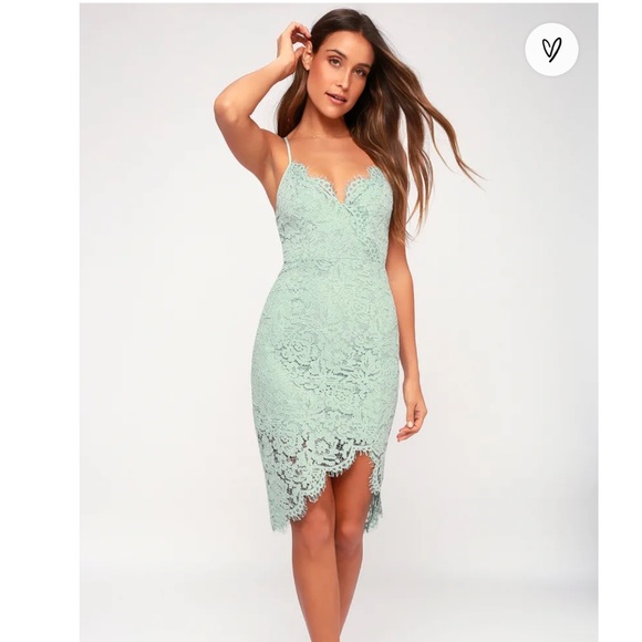 Lulus Dresses Nwt Lulus Flirting With Desire Mint Blue Lace