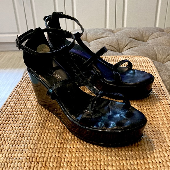 Cordani Shoes Cordani Italian Made Patent Leather Platform Sandals