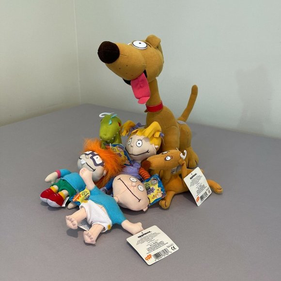 Nickelodeon Toys Rugrats Plush Lot Spike Applause 996 1997 Tommy