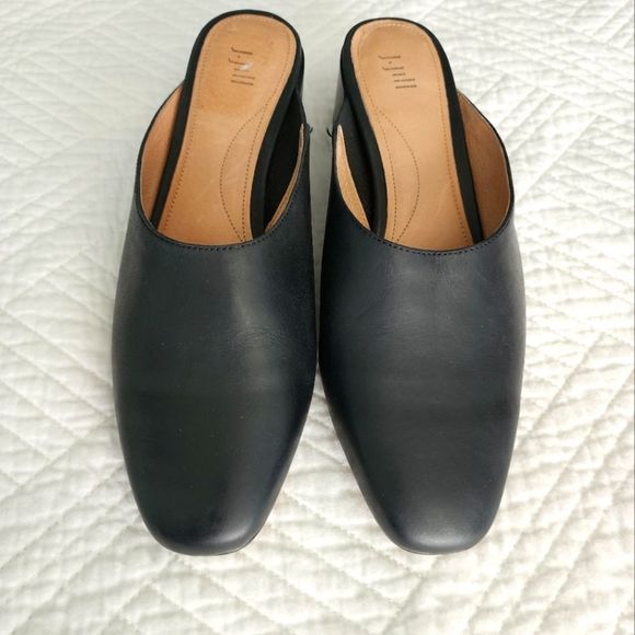 J Jill Shoes Jjill Leather Nicole Block Heel Mules Poshmark