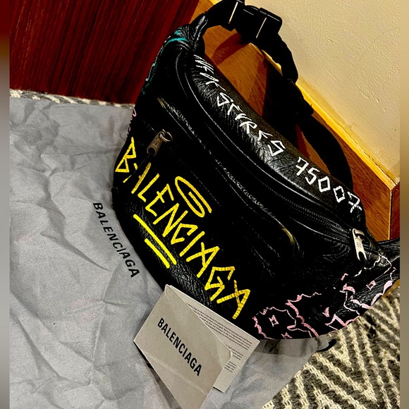 Balenciaga Bags Balenciaga Graffiti Explorer Belt Bag Leather