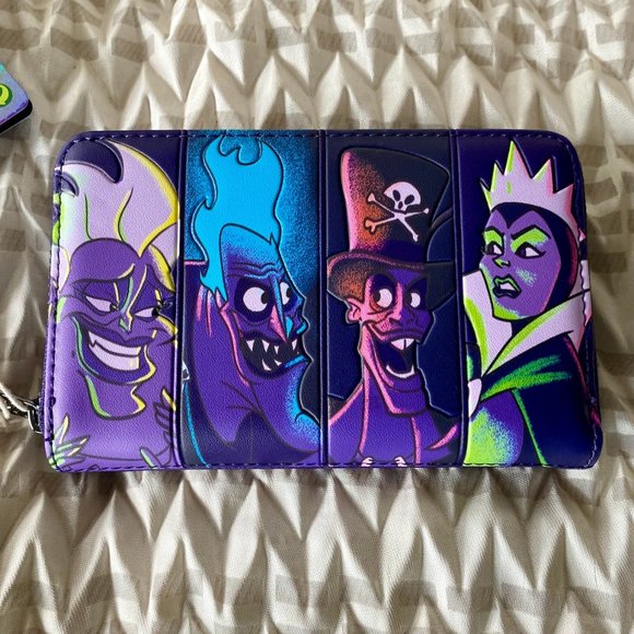 Loungefly Bags Loungefly Disney Villains In The Dark Zip Around