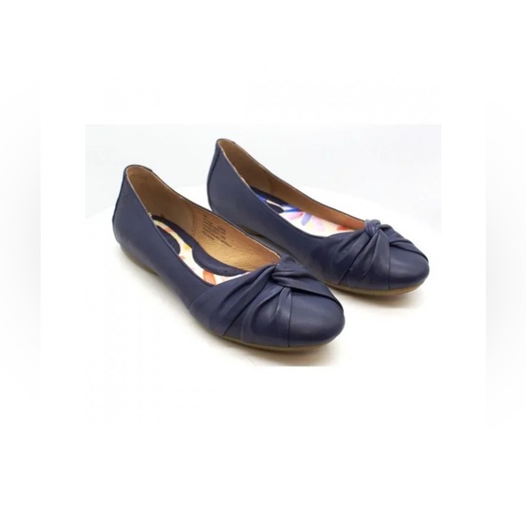 Born Shoes Born Womens Lilly Wrap Toe Ballet Flats Navy Poshmark