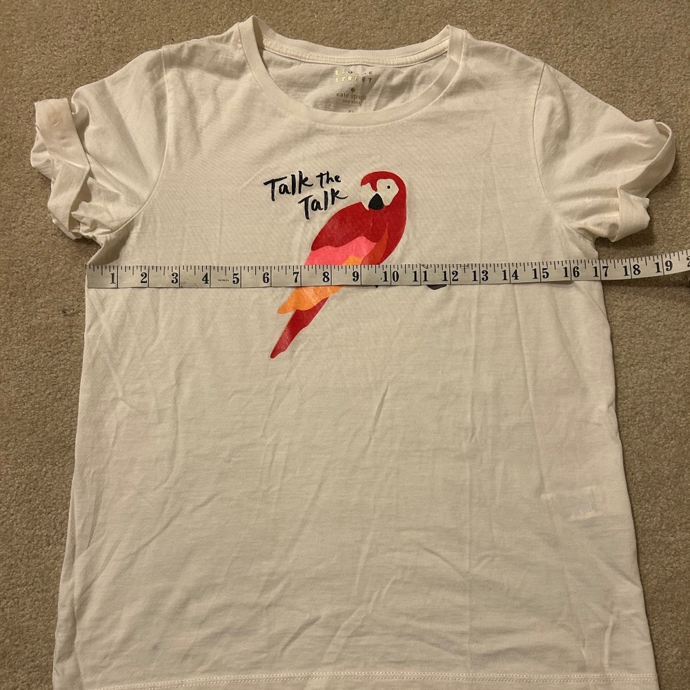 Kate Spade Broome Street Talk The Talk Parrot Tee Xs Gem