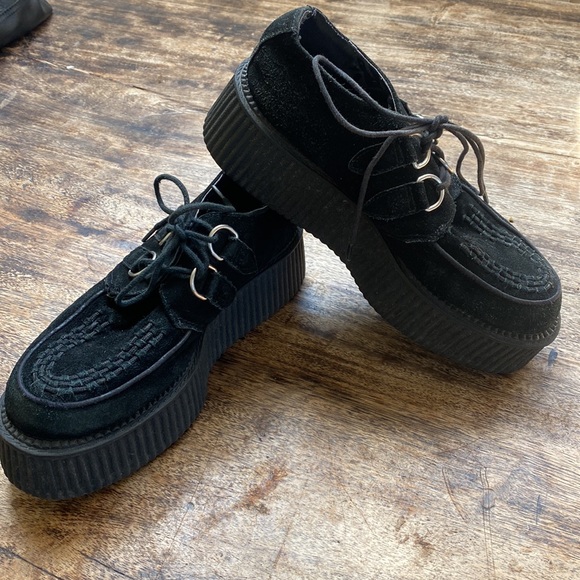 Tuk Shoes Platform Tuk Black Suede Creepers Poshmark