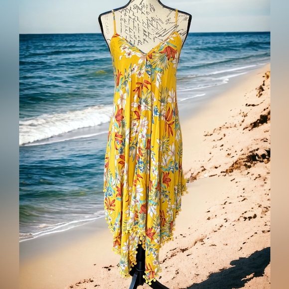 Japna Dresses Goa Beachwear By Japna Yellow Floral Print