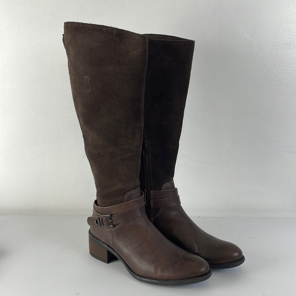 J Jill Shoes J Jill Suede And Leather Riding Boots Size 75 Poshmark