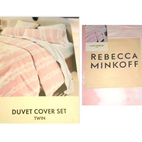 Rebecca Minkoff Bedding Rebecca Minkoff Tie Dye Stripe Pink Duvet