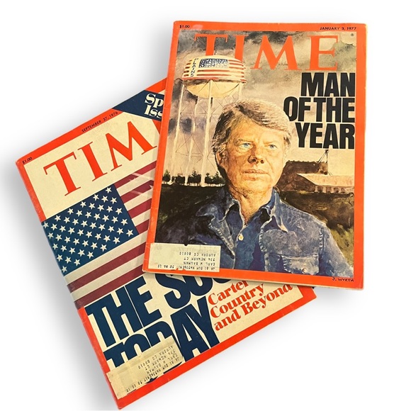 Vintage Accents 976 1977 Jimmy Carter Featured Time Magazine Set Of