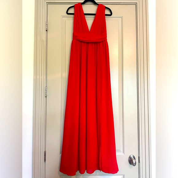 Lulus Dresses Lulus Heavenly Hues Red Maxi Dress Poshmark