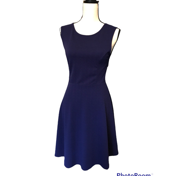 Everly Dresses Everly Navy Flirty Dress With Cut Out Back And Bow