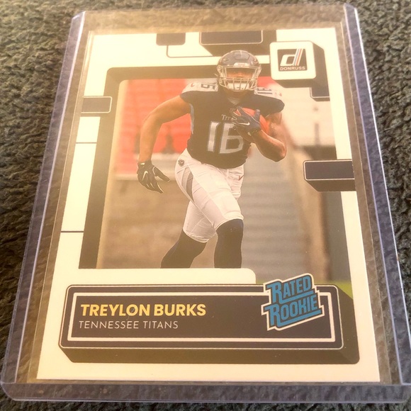 Panini Toys Treylon Burks 222 Donruss Football Rated Rookietitans