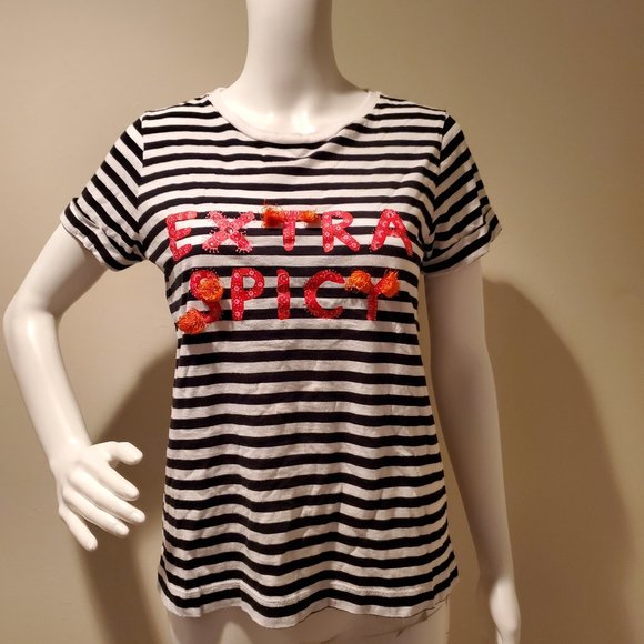 Kate Spade Tops Kate Spade Broome Street Extra Spicy Striped Tassel