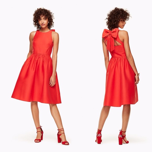 Kate Spade Dresses Kate Spade Bougainvillea Bow Back Fit And Flare