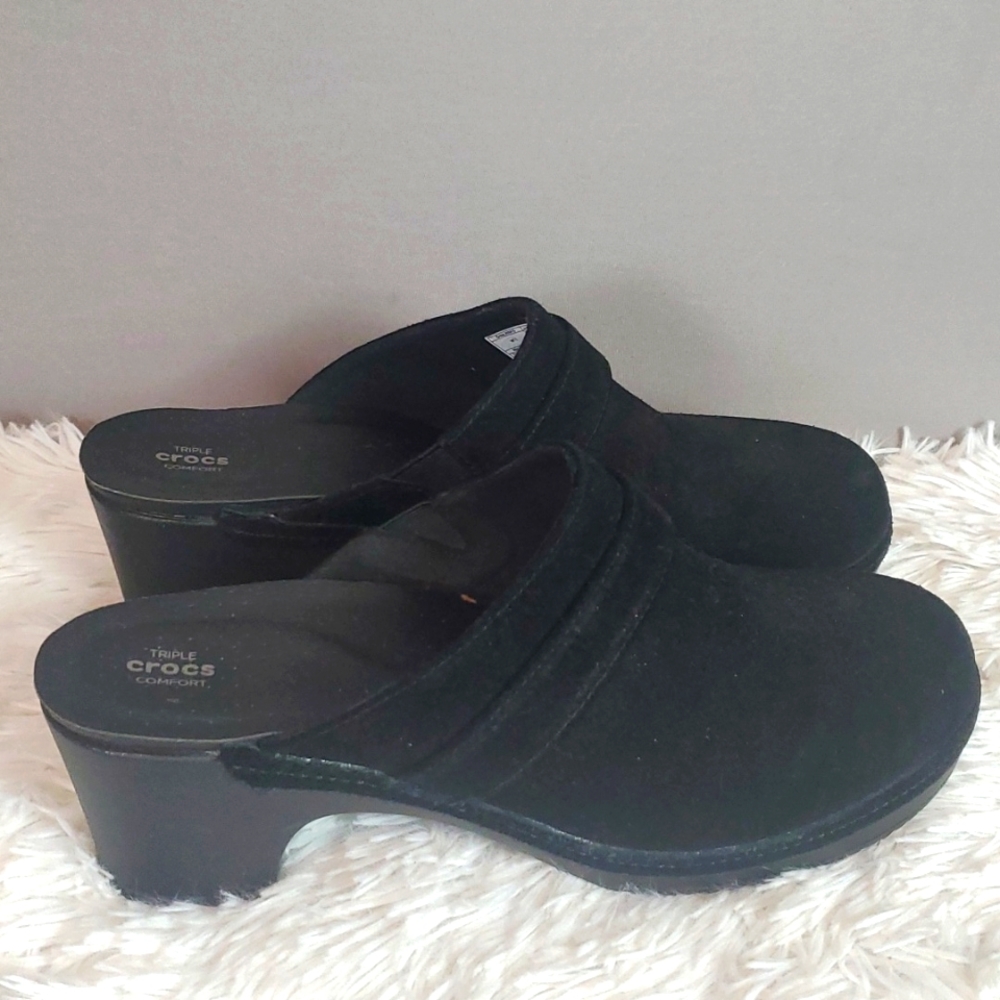 Crocs Sarah Triple Comfort Black Clogs Womens Size Gem