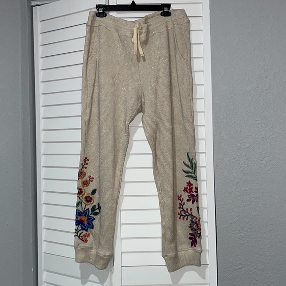 Johnny Was Pants And Jumpsuits Johnny Was Ardell Metallic Embroidered