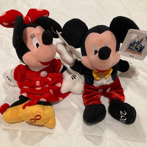 Disney Toys 45th Anniversary Disneyland Mickey And Minnie Mouse