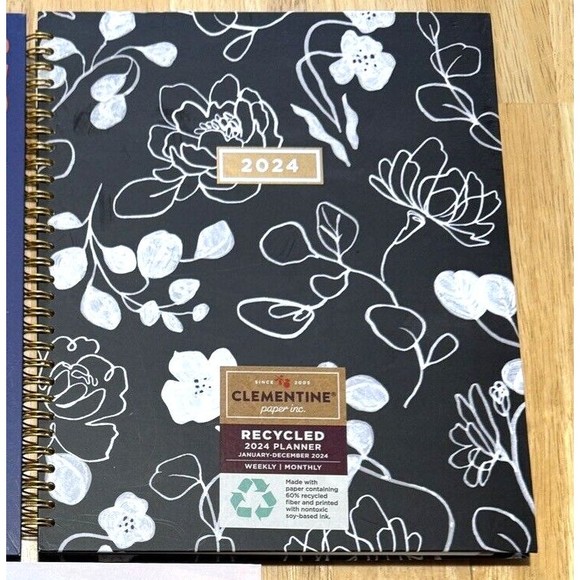 Clementine Office 224 Planner Monthly Weekly Layout Spiral Notes