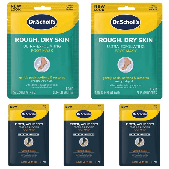 Dr Scholls Bath And Body 5 Dr Scholls Foot Masks Gently Peels