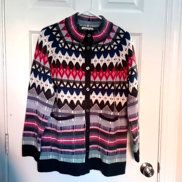 Coldwater Creek Sweaters Coldwater Creek Fair Isle Cardigan Sweater