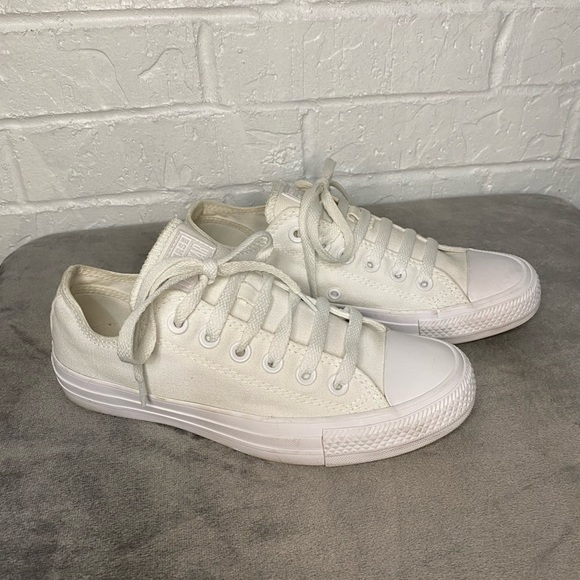 Converse Shoes Converse All White Low Tops Poshmark