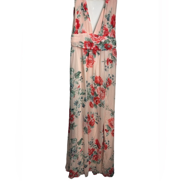 Lulus Dresses Nwt Lulus Garden Meandering Blush Floral Print Maxi