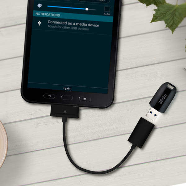 Câble Adaptateur Otg Pour Samsung Galaxy Tab Charge Synchronisation