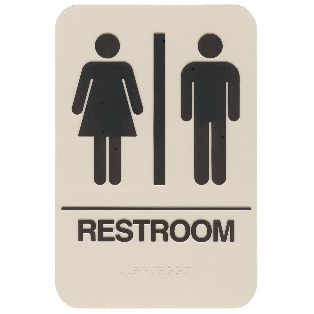 Ada Compliant Unisex Restroom Sign Blue