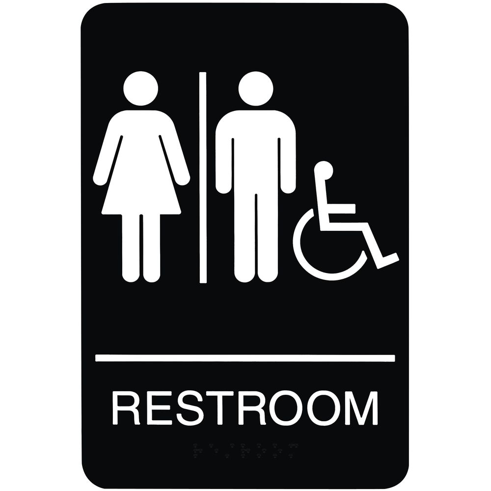 Unisex Ada Restroom Sign