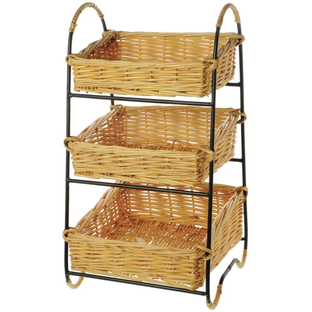 Woven Tiered Baskets 3 Tiers