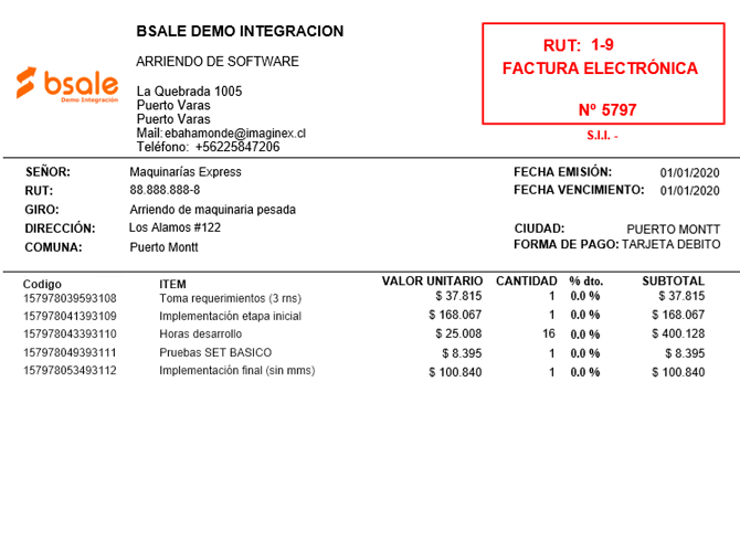 Api Comprobantes Y Factura Electrónica Bsale