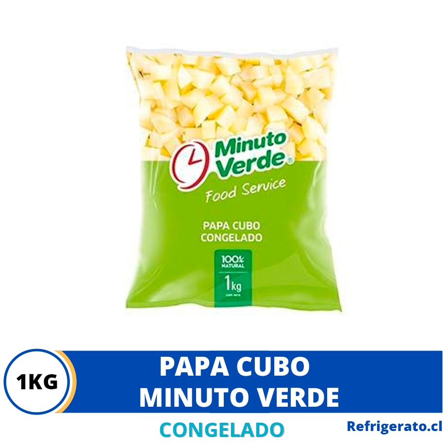 Papas Cubo Congeladas Minuto Verde 1kg Congelados Refrigerato