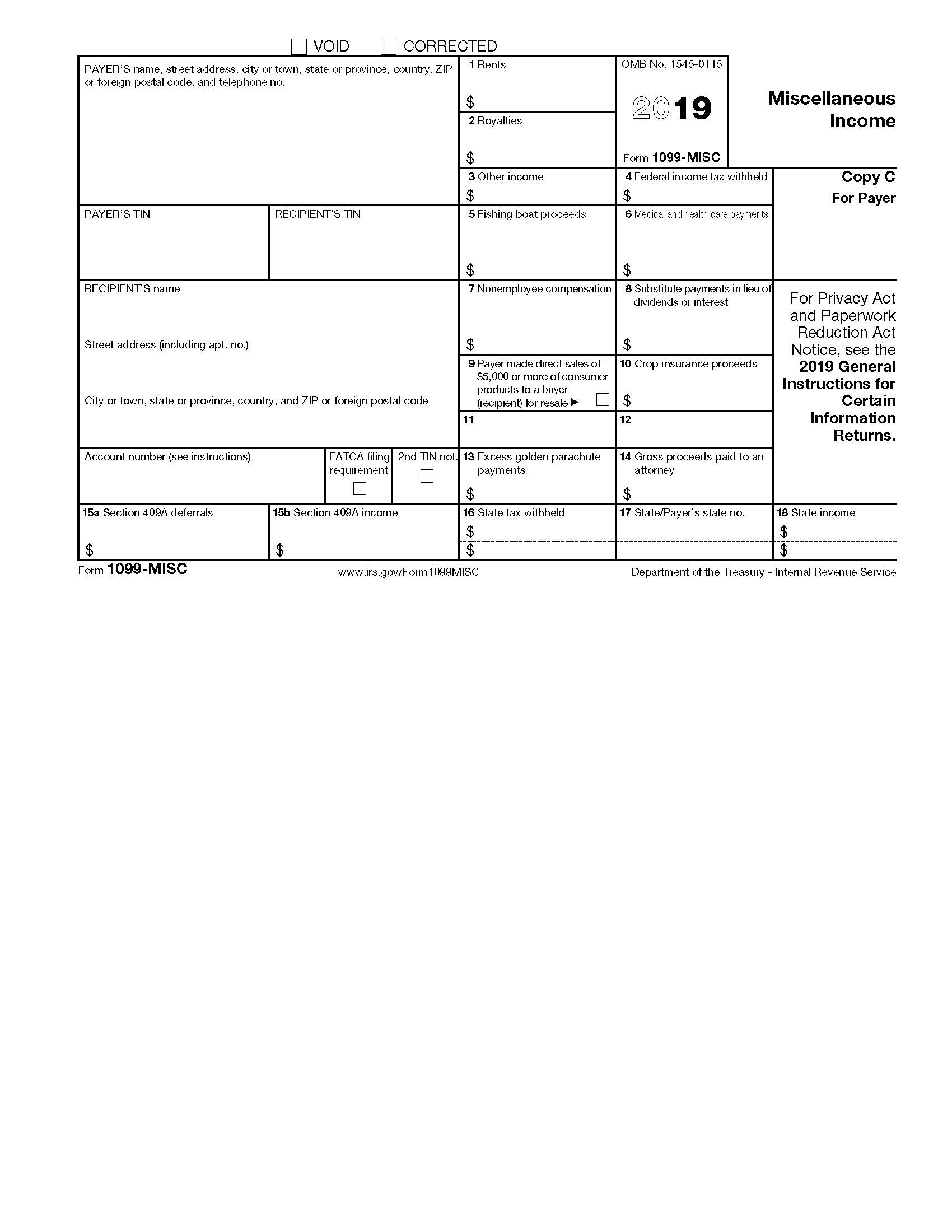 1099 Online Fillable Form Printable Forms Free Online