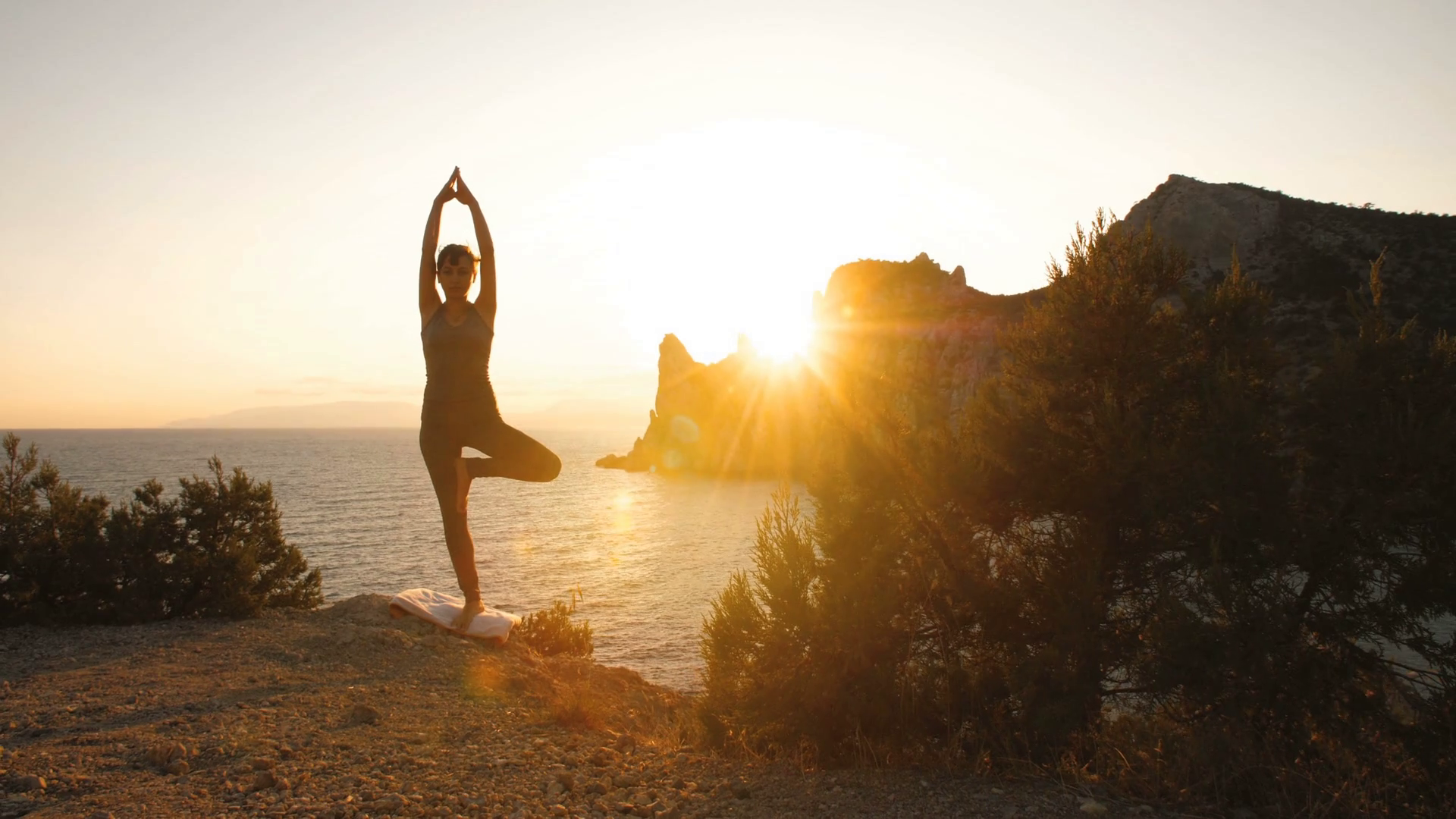 Woman Do Yoga At Sunset Stock Footage Sbv 317646763 Storyblocks