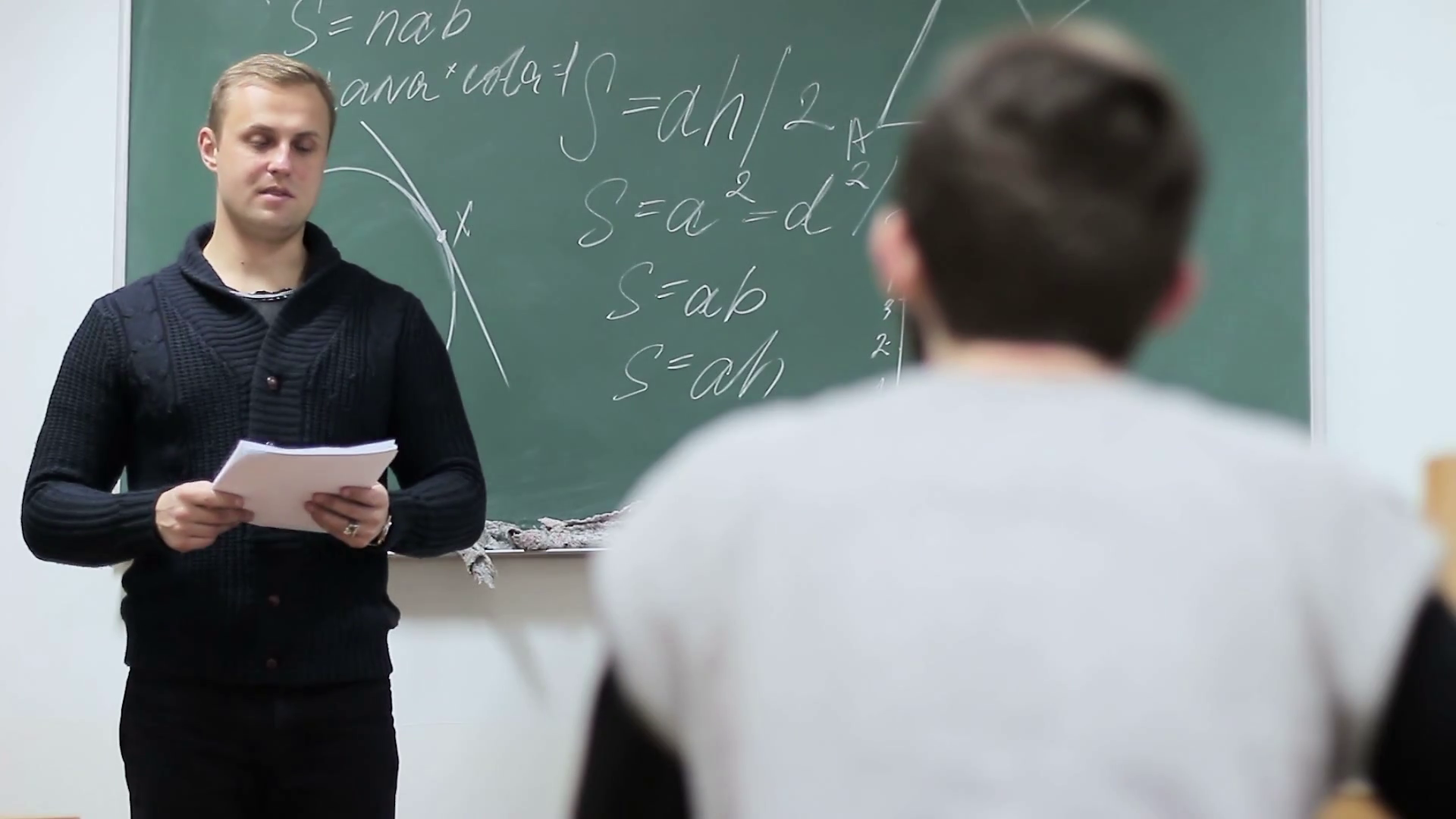 The Lecturer Conducts Lesson At University Stock Footage Sbv 319697974