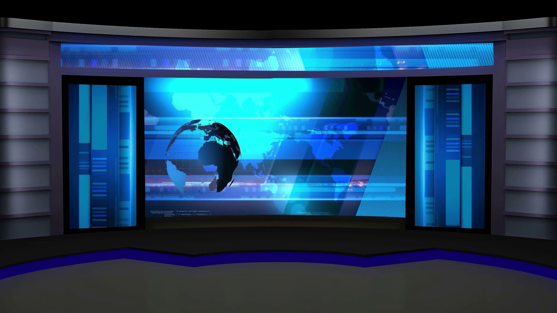 Virtual News Studio Green Screen Tv