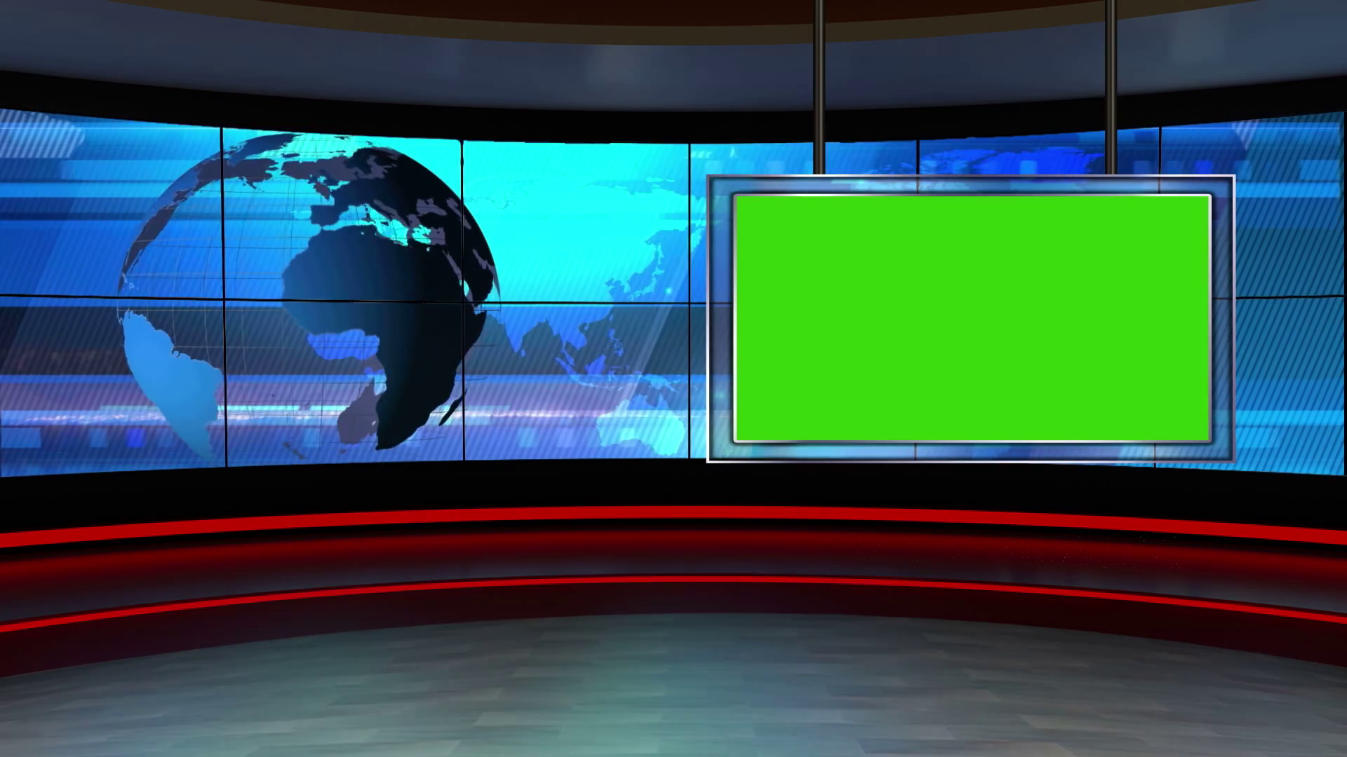 News Tv Studio Set 70 Virtual Green Screen Background Loop Stock Images