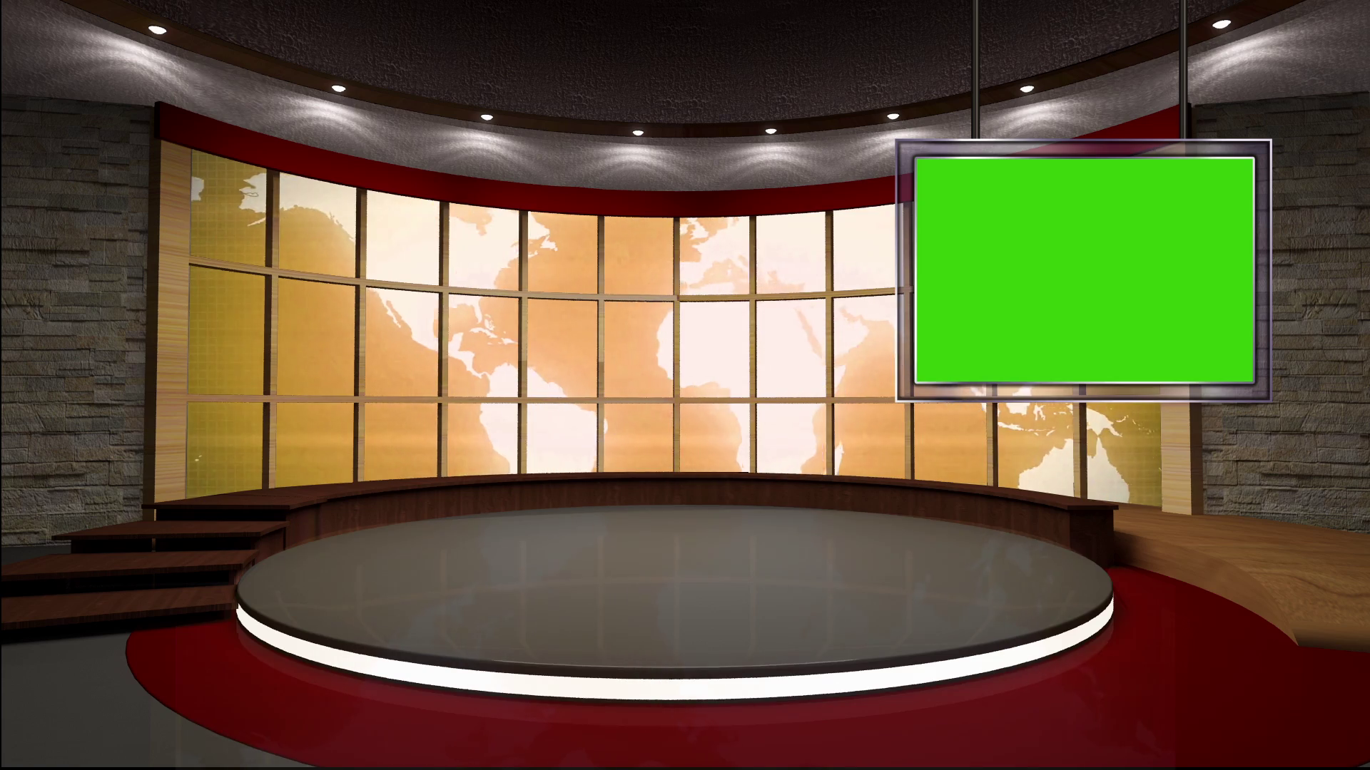 Education 027 Tv Studio Set Virtual Green Screen Back