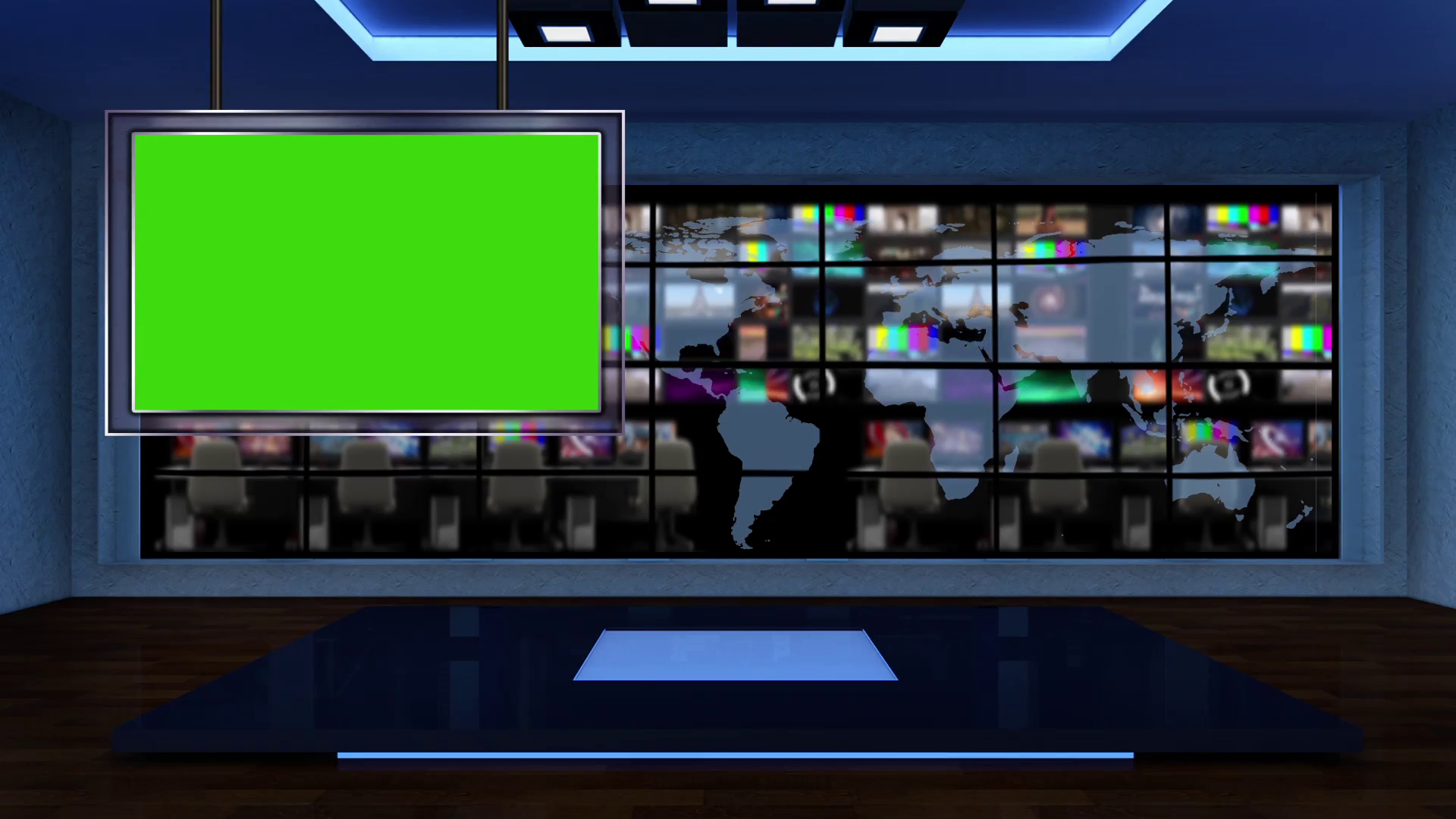 News Tv Studio Set 38 Virtual Green Screen Background Loop Images