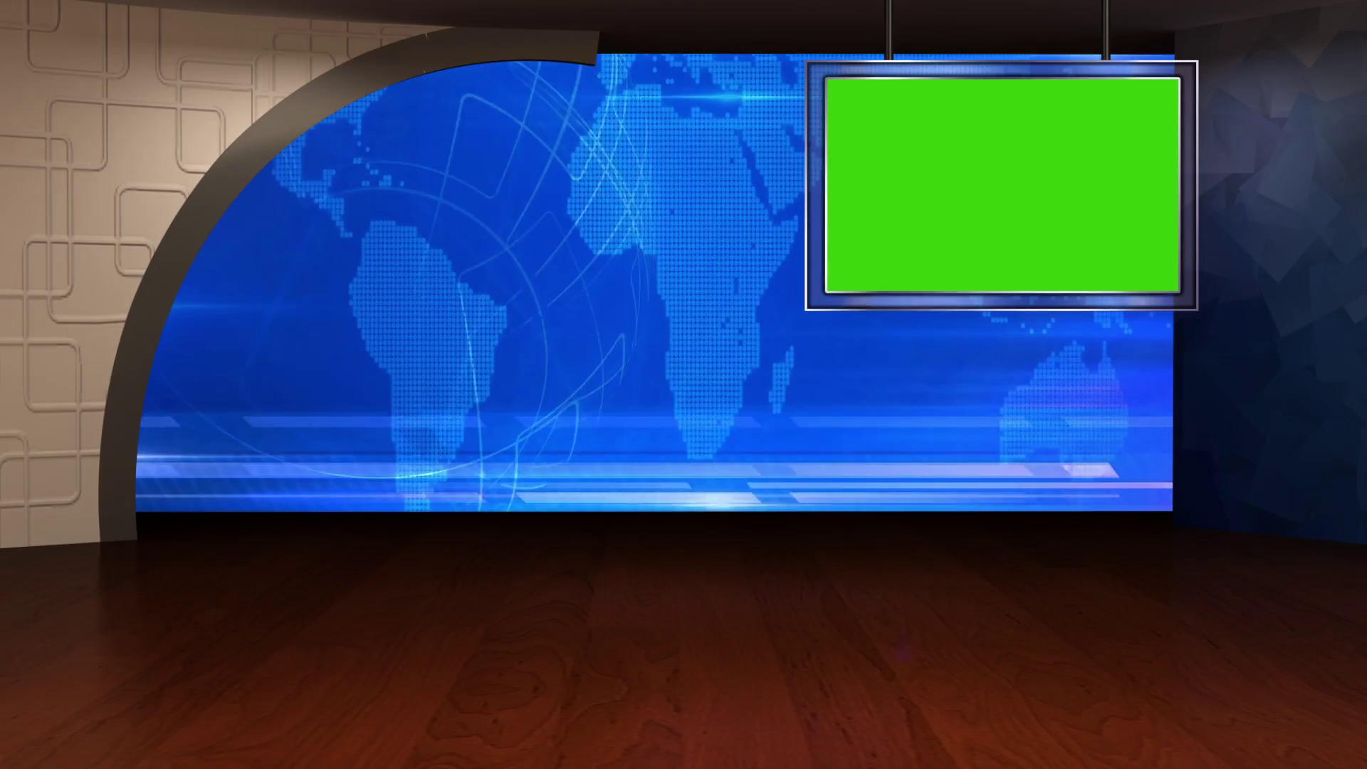 News Tv Studio Set 62 Virtual Green Screen Background Loop