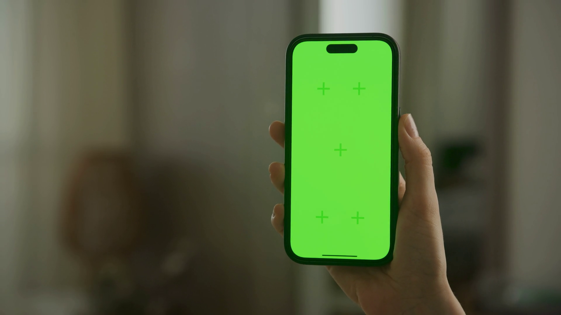 Woman Hand Holding Smartphone With Green Stock Footage Sbv 347548933