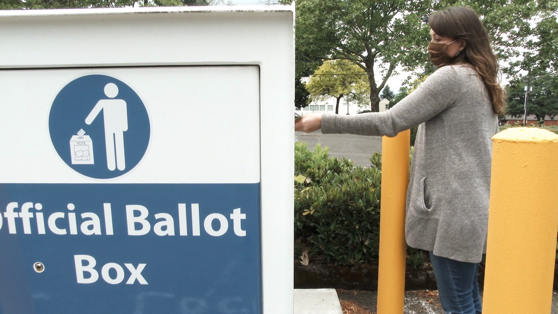 Woman Drops Ballot Upcoming Election During Stock Footage Sbv 338434549