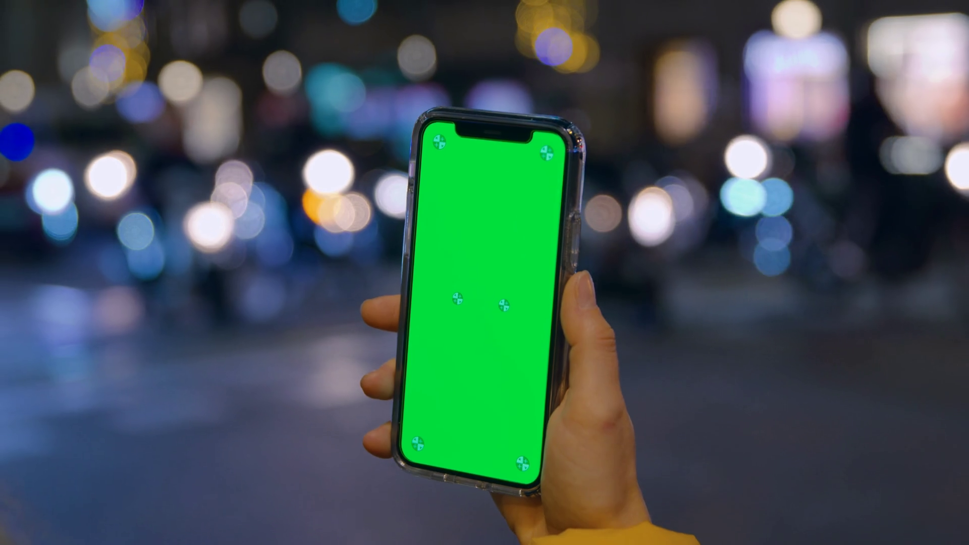 Female Hand Holds Smartphone With Green Stock Footage Sbv 346446259