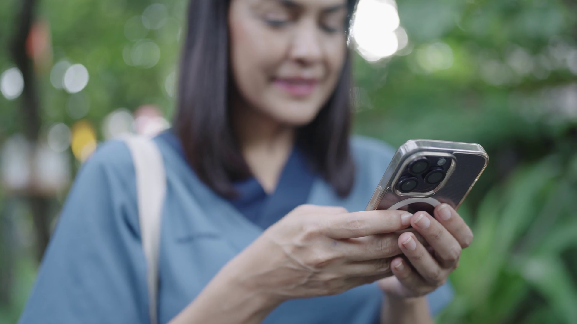 Female Hands Are Using Mobile Phones To Type Stock Footage Sbv