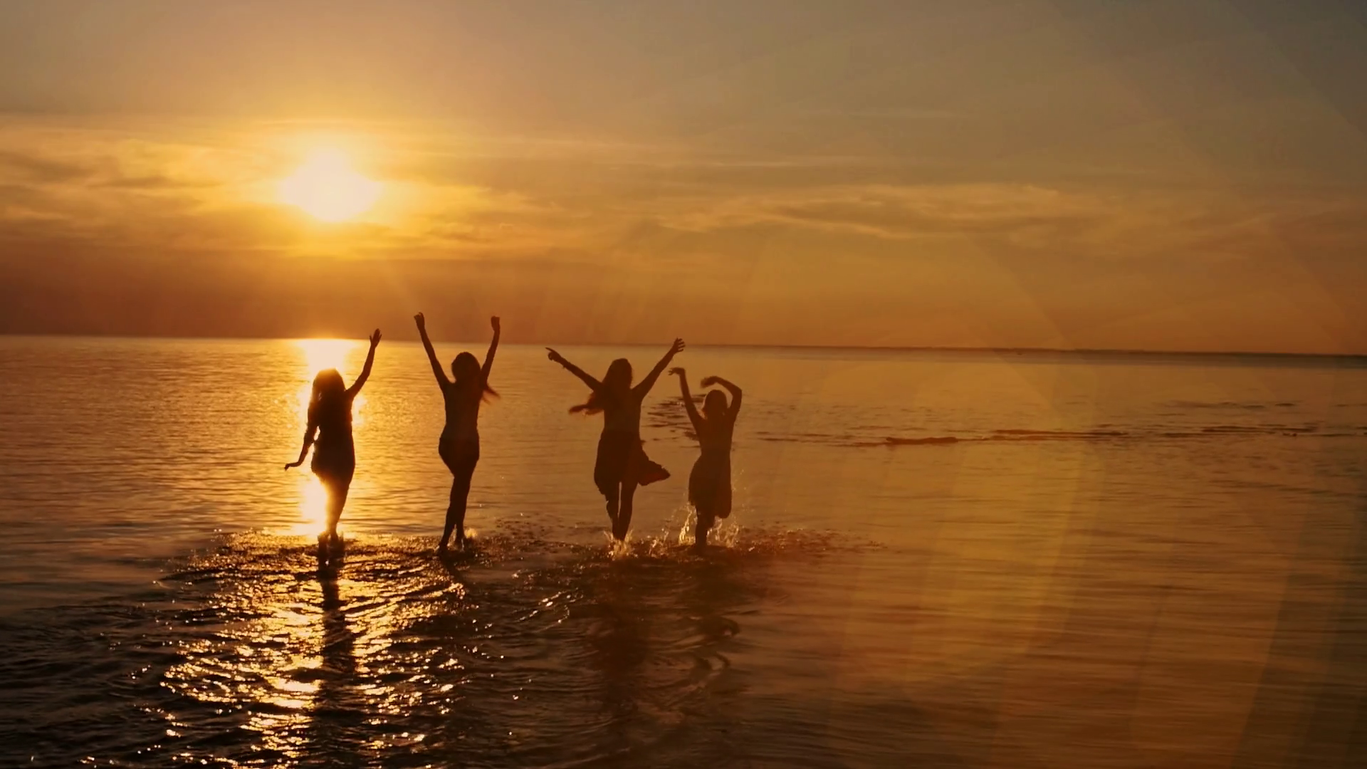 Group Of Happy Girls Running Playing In Stock Footage Sbv 328218042