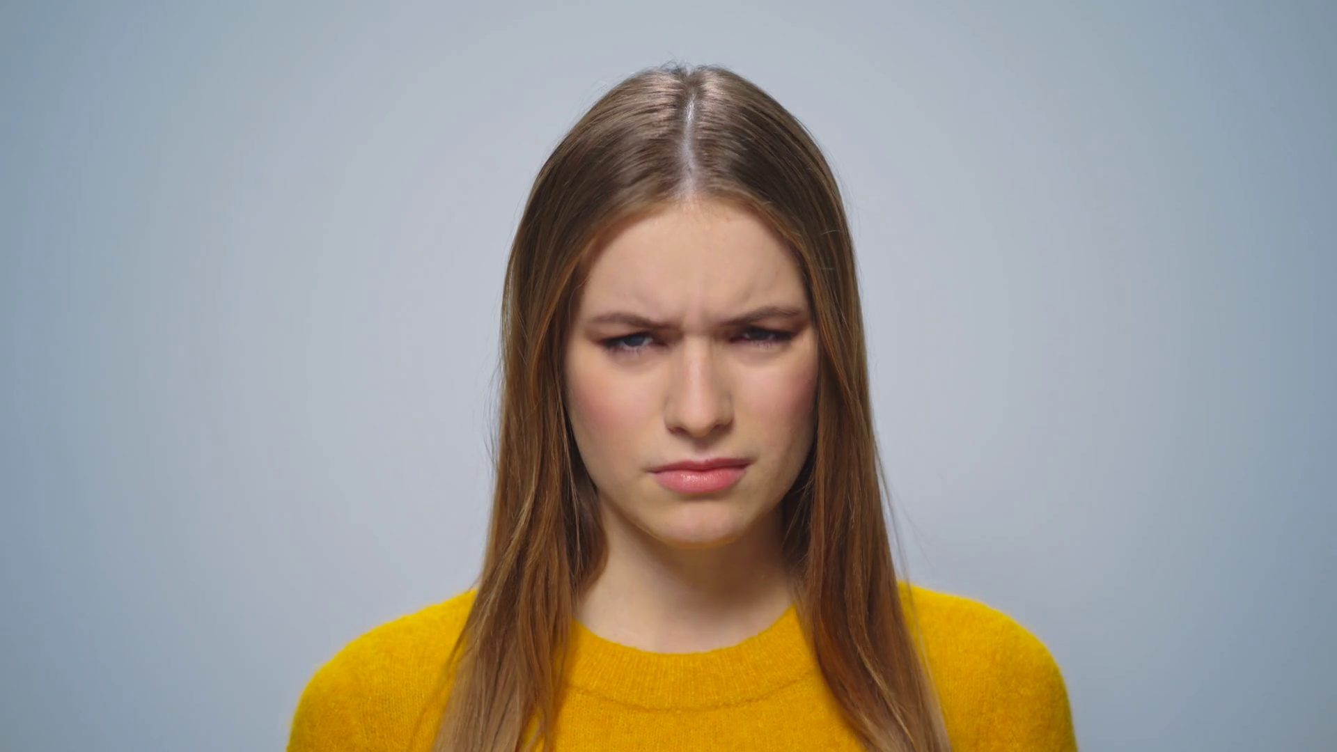 Portrait Of Displeased Woman Gesturing On Stock Footage Sbv 346457774